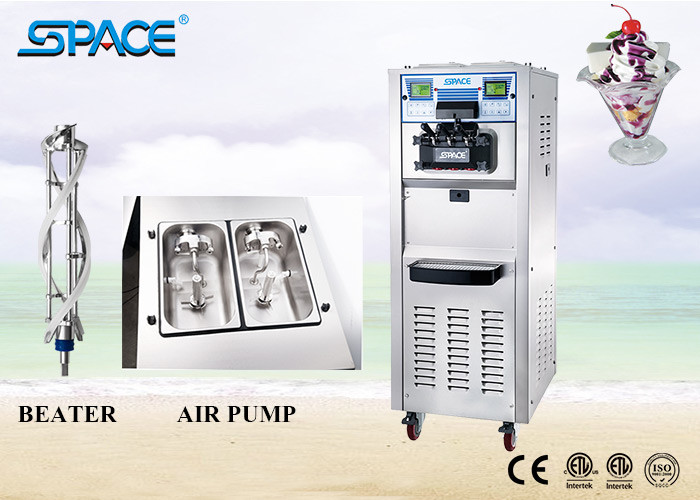 Air Pump Soft Serve Freezer Frozen Yogurt Ice Cream Maker With Casters ...