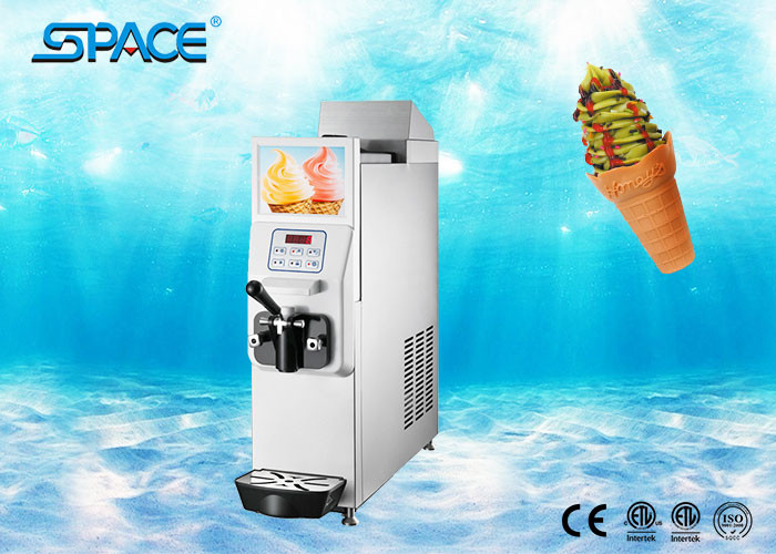 Stainless Steel Single Flavor Ice Cream Machine With Mico Computer ...